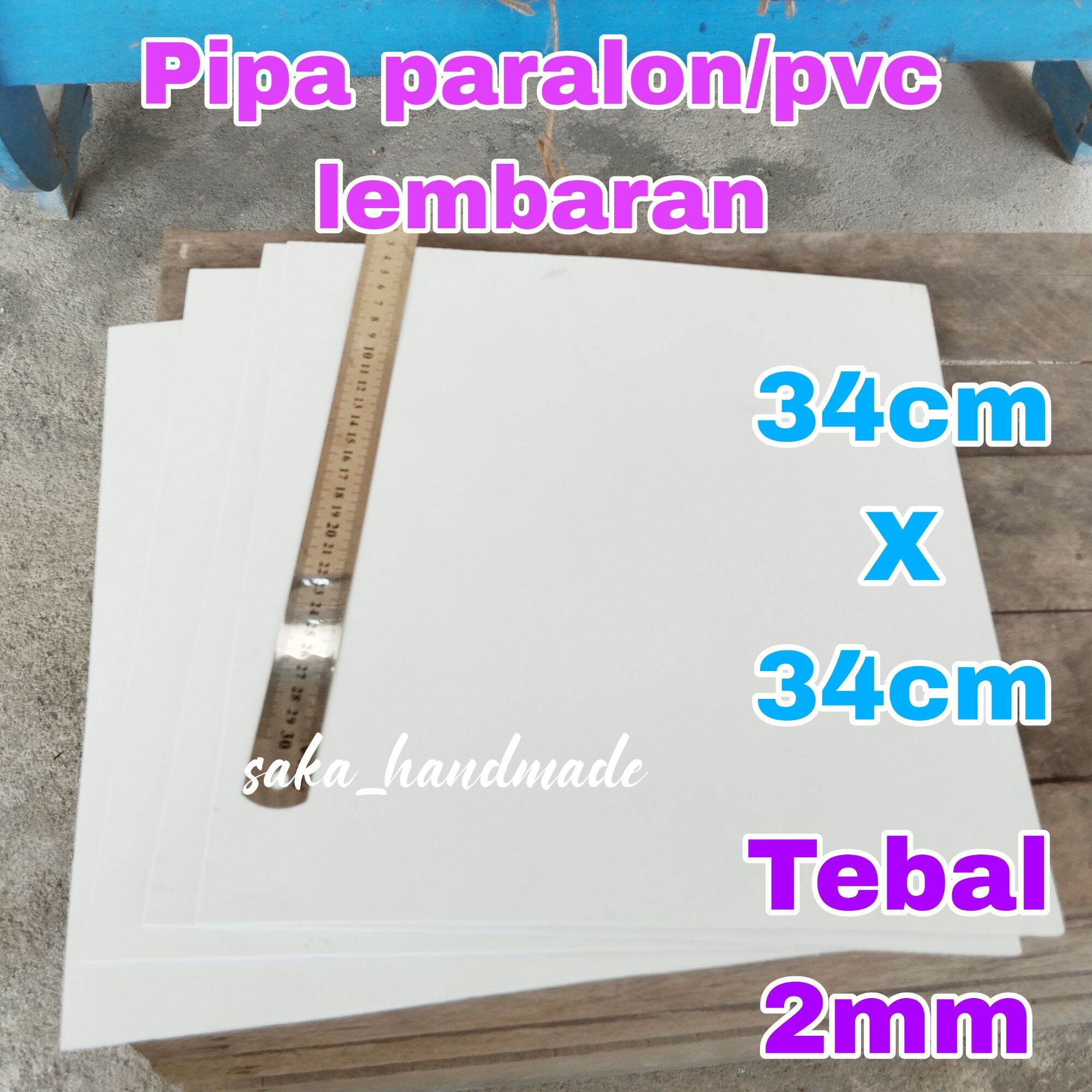PIPA PARALON/PVC LEMBARAN (34cm X 34cm) TEBAL 2mm | Lazada Indonesia