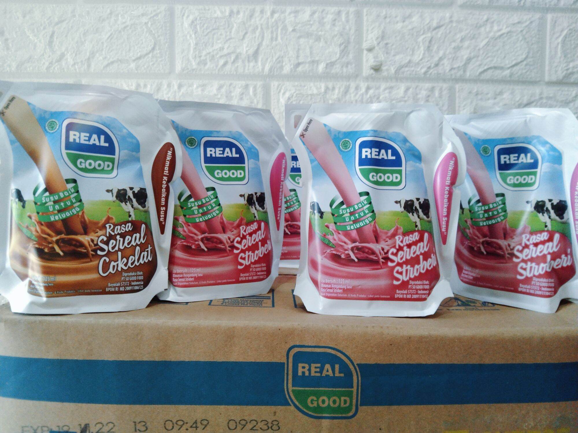 Susu Real Good 125 ml (COD) isi 1 dus 40 pcs rasa sereal coklat dan ...