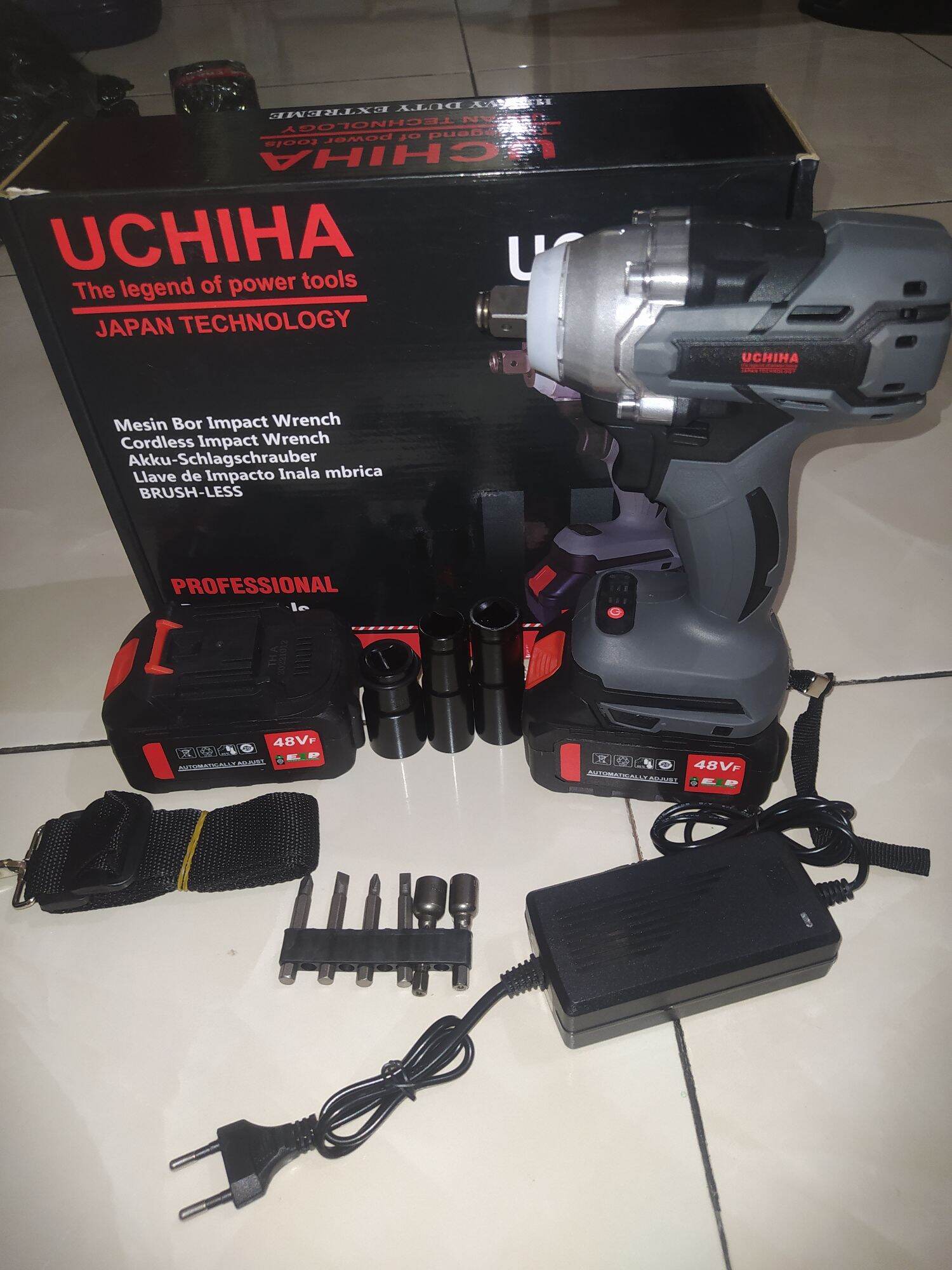 PROMO!!! Impact wrench uciha 88vf 48vf batre 2 dan 1 batre uchiha mesin ...