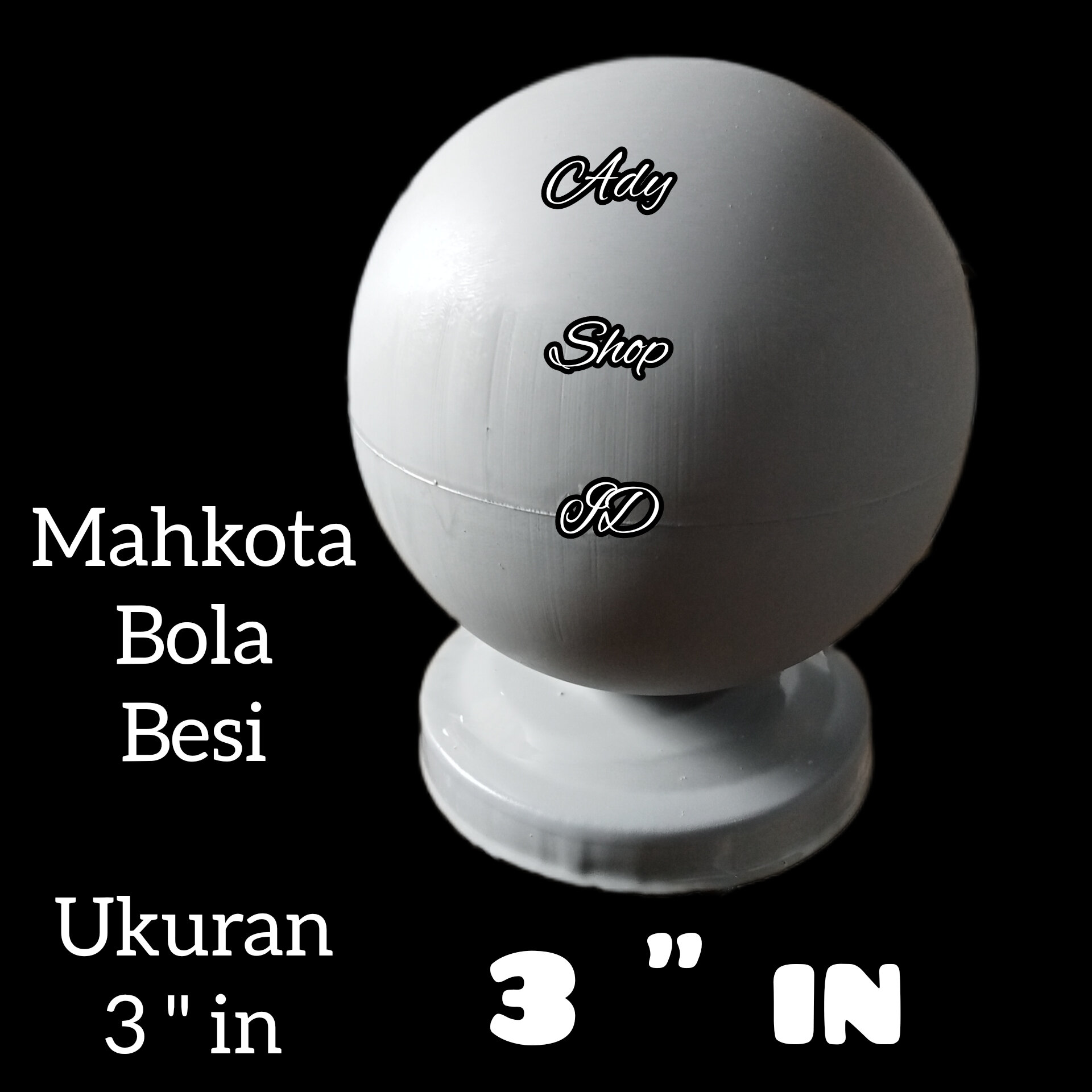 ornamen Mahkota bola besi ukuran 3 " in Hiasan pagar, ralling tangga ...