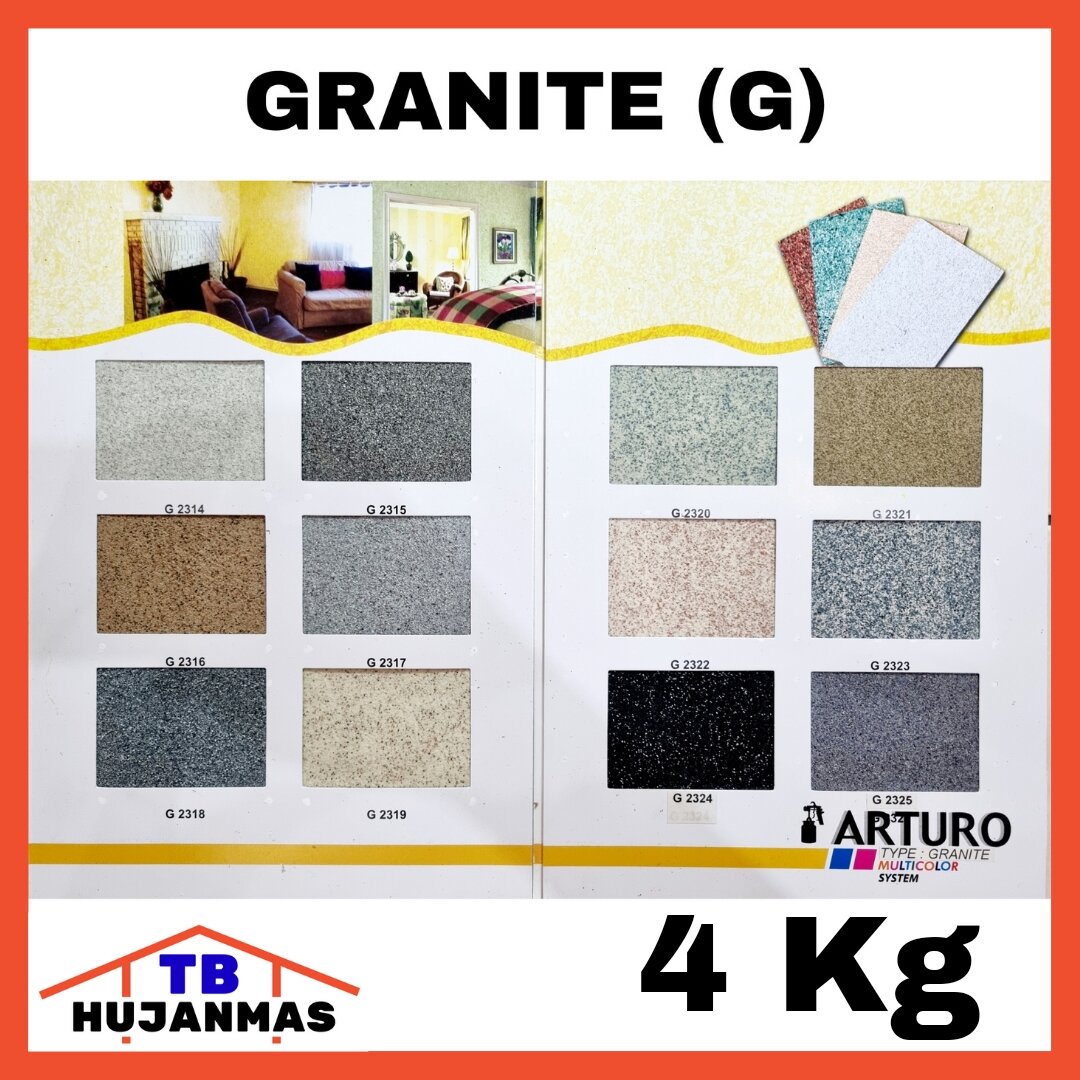 ARTURO Cat Tembok Dinding Teksture 4 Kg Tipe Granite (G) Multicolor ...