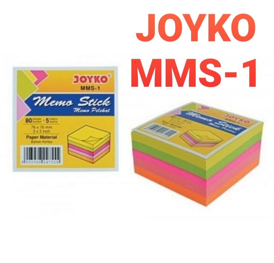 Memo Stick Sticky Note Kertas Memo Tempel Warna Warni Joyko MMS-1 ...