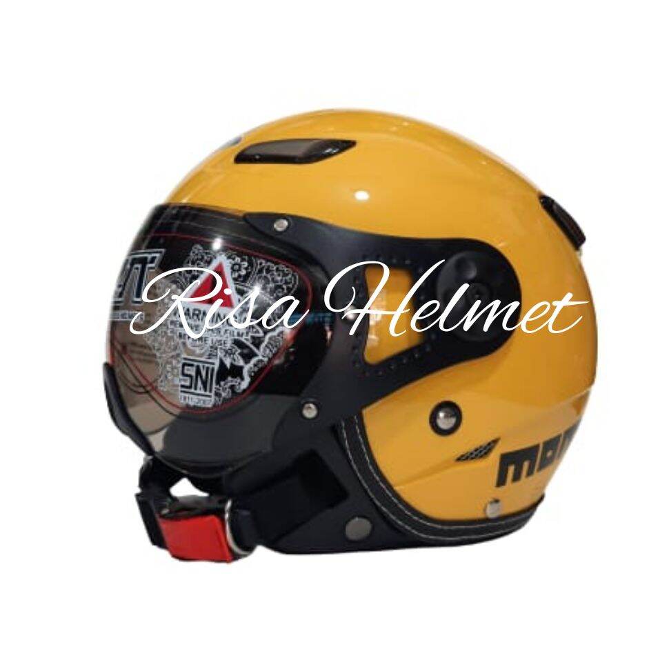 Helm Bogo retro jpn momo pilot hitam dop kuning dop army dop maroon dop ...