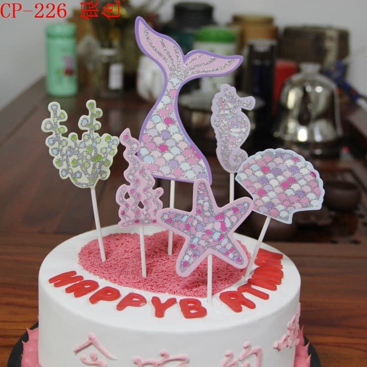 Topper ekor duyung kertas topper mermaid | Lazada Indonesia