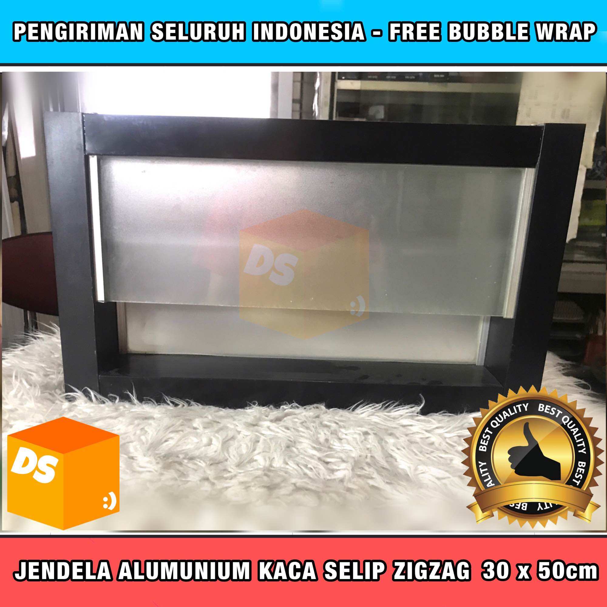 Kusen Kaca Mati Zigzag Alumunium | Lazada Indonesia