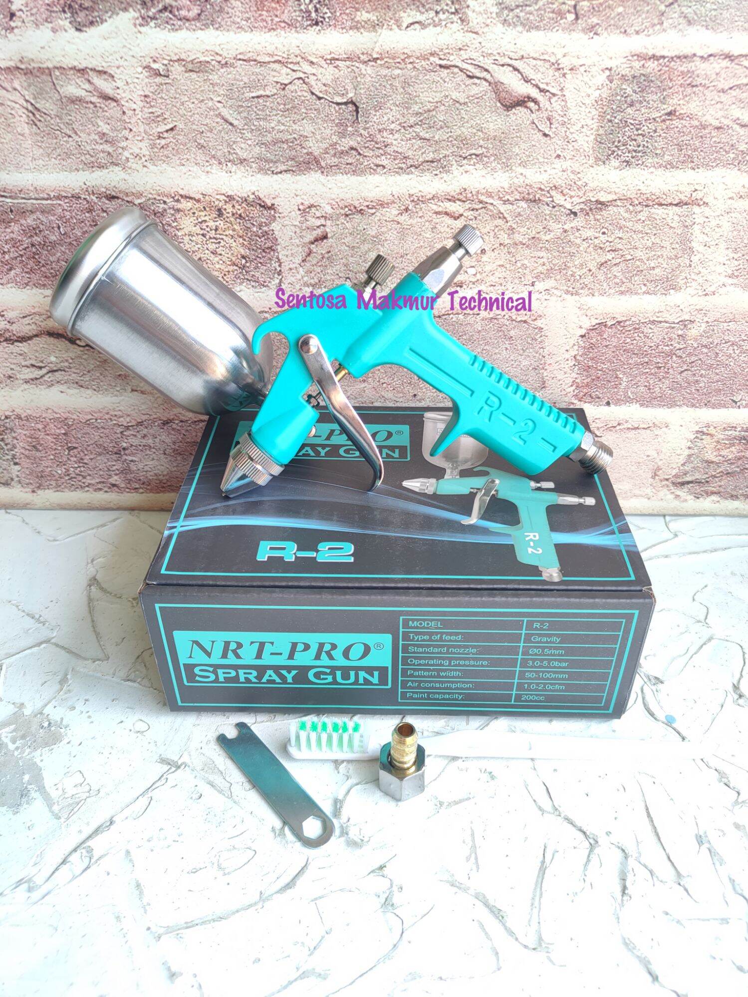 NRT PRO R2 Spray Gun Spraygun Semprot Angin Cat Tabung Atas 200 CC ...