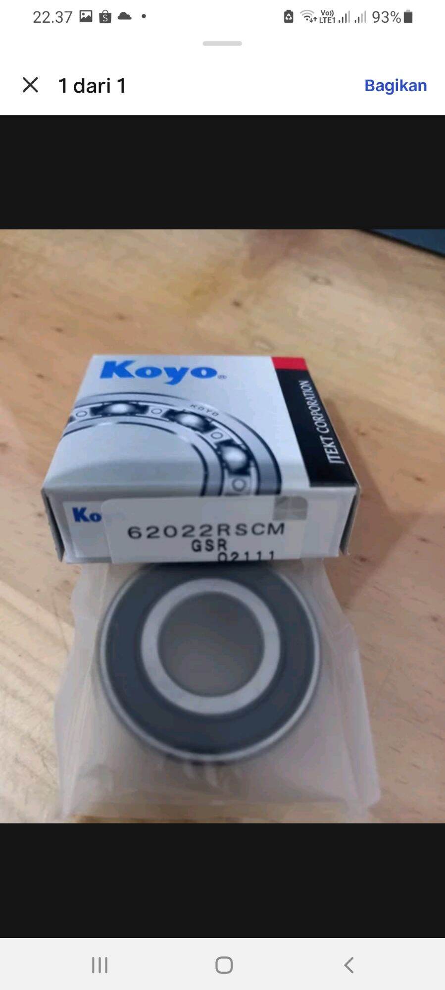 Ball bearing 6202 2RS KOYO | Lazada Indonesia