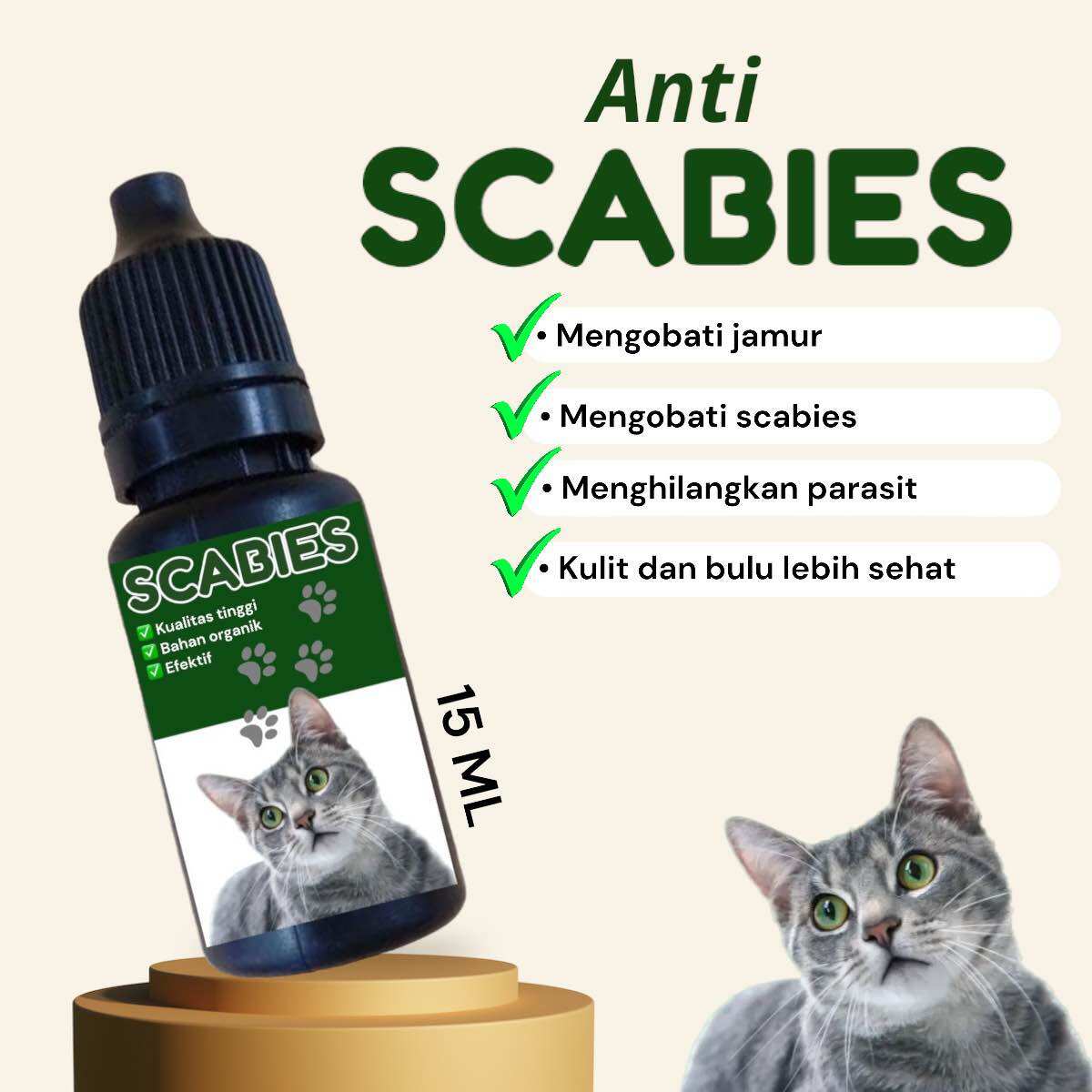 Anti scabies obat jamur kucing obat luka koreng kucing obat scabies ...
