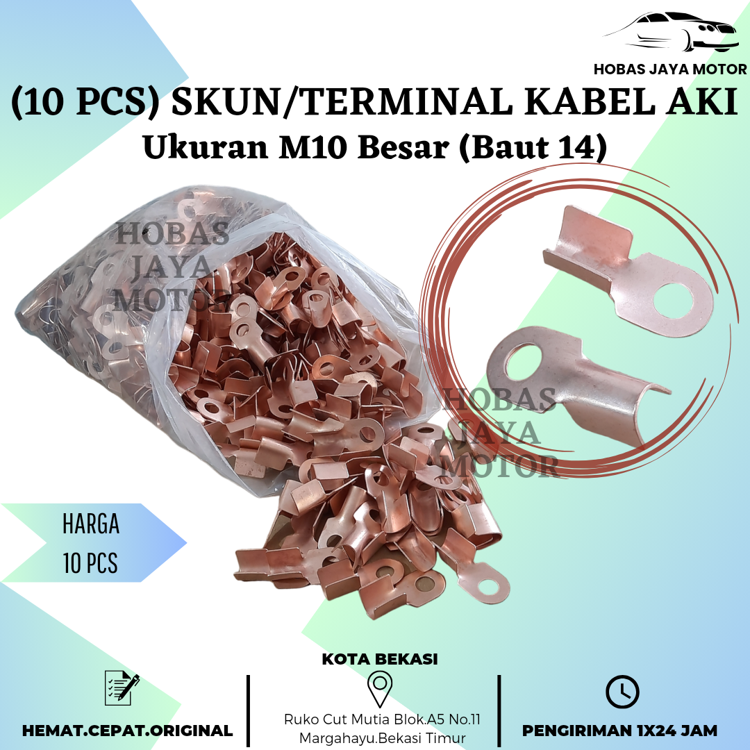 (10 Pcs) Skun Terminal Aki M10 Besar 24V 24 Volt Accu | Lazada Indonesia