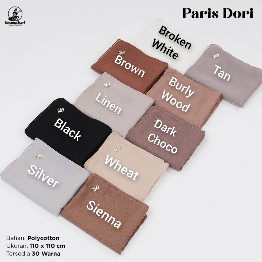 Umama Scarf - Kerudung Jilbab Polos Segi Empat Tesktur Paris Dori ...
