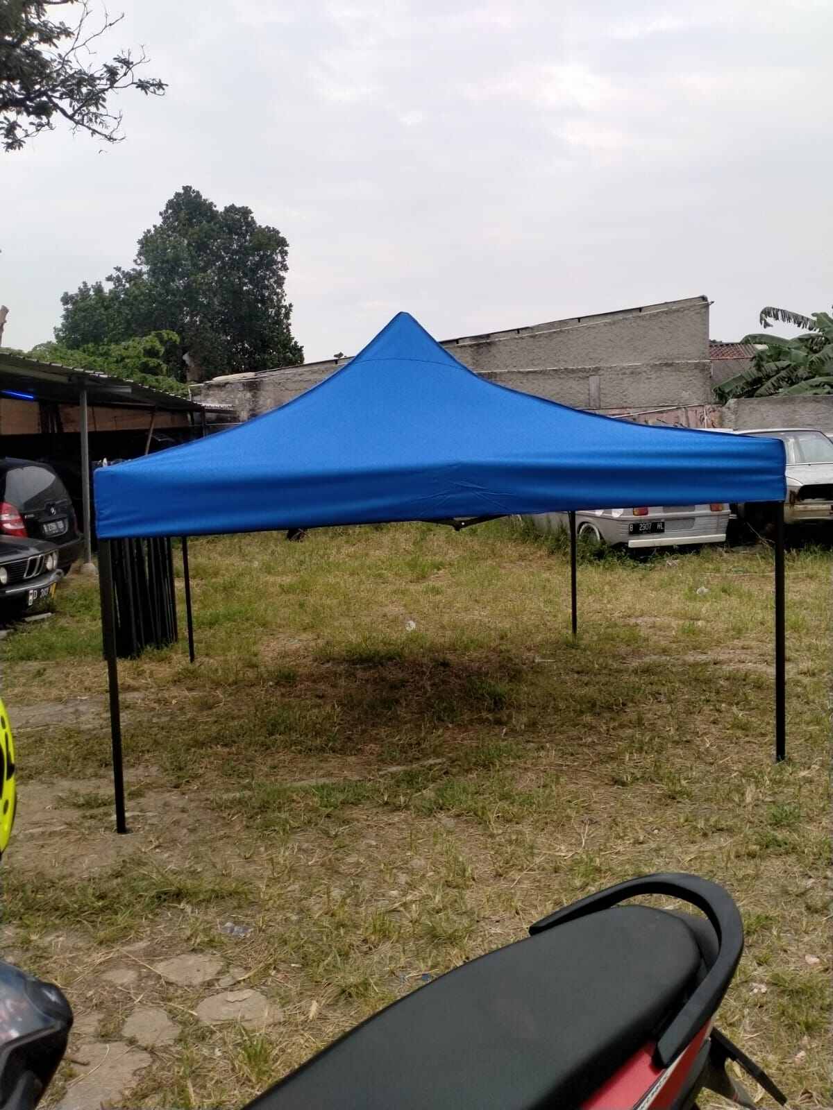 tenda lipat matic ukuran 3x3 dan tirai 3sisi praktis tinggal tarik ...