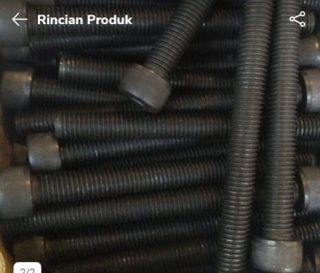 Baut L + mur baja 12.9 m6x100 full drat, kunci L 5 | Lazada Indonesia