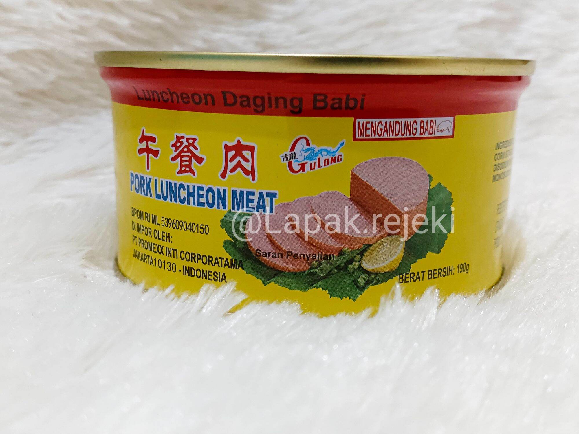 [TIDAK HALAL] Gulong Pork Luncheon Meat / Daging Babi Kaleng Olahan ...