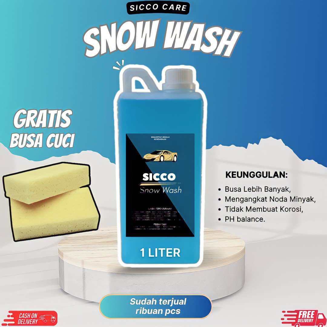 Sabun Shampoo Motor Mobil Snow Wash 1 Liter 1000ml | Lazada Indonesia