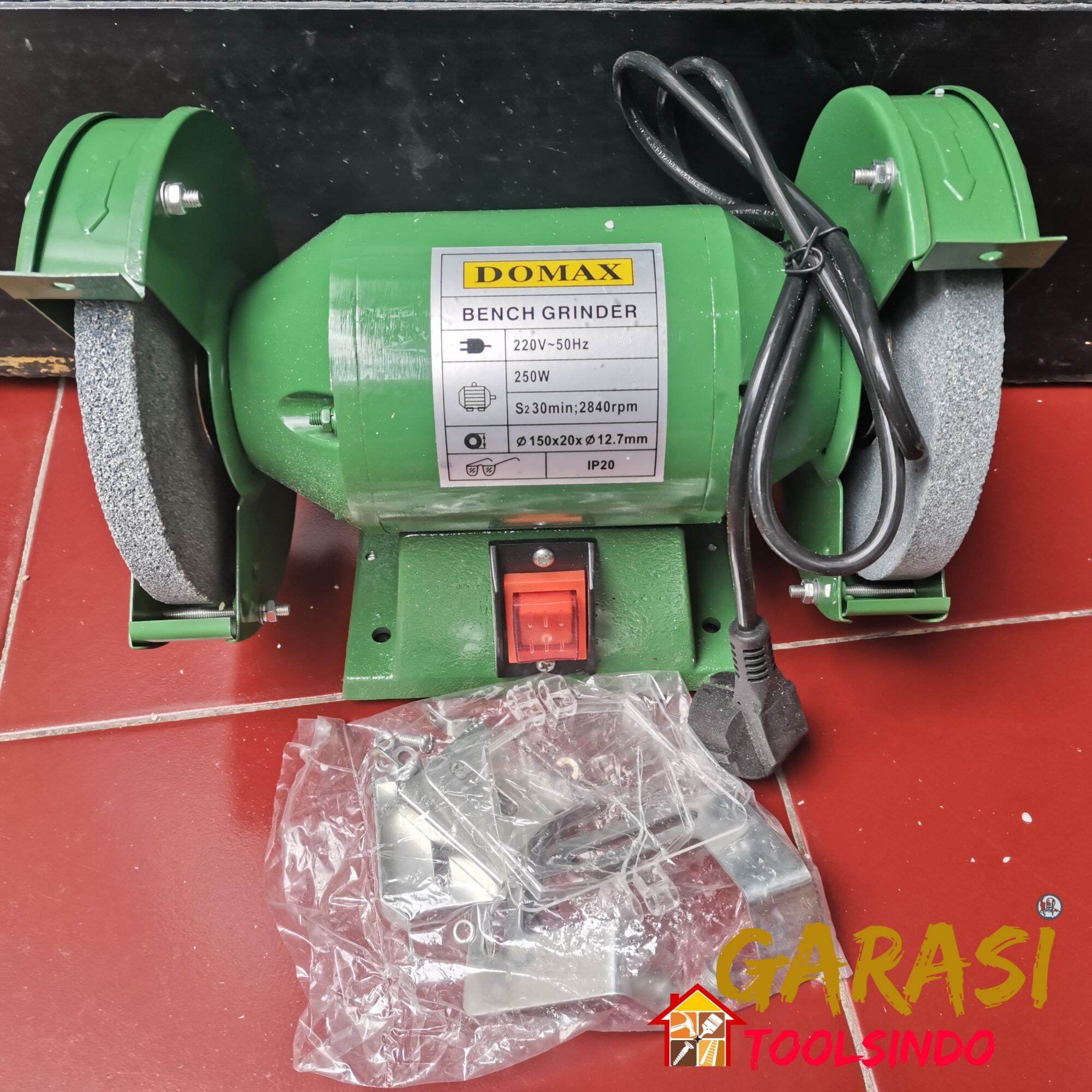 mesin gurinda duduk 6 " Domax bench grinder 6 inch gerinda duduk stand ...