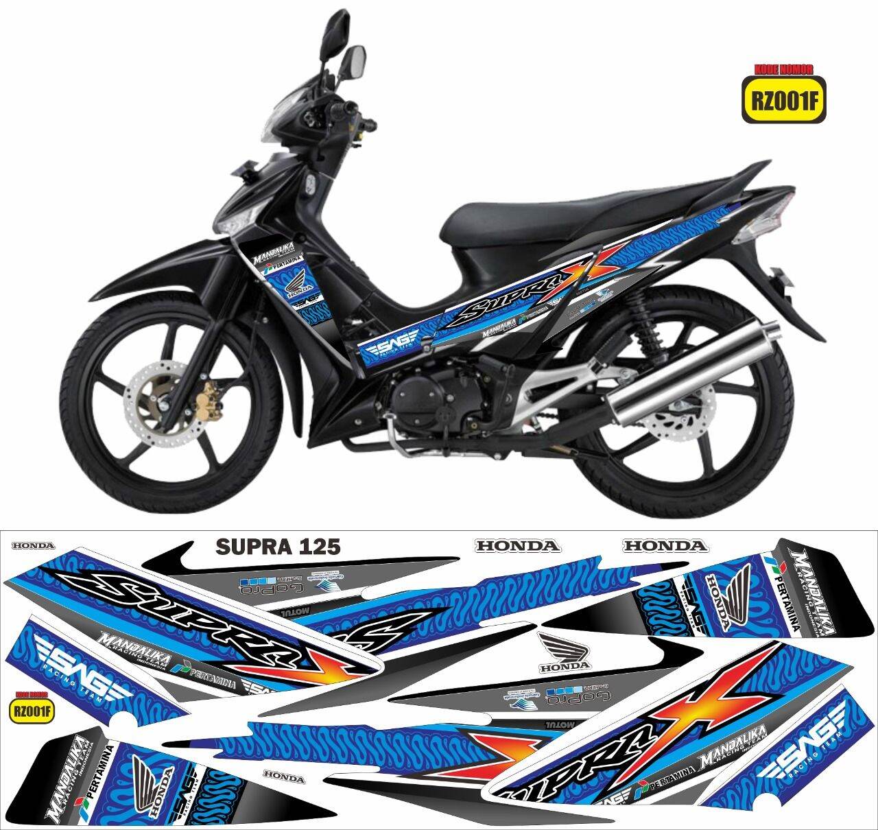 striping Honda Supra x 125/stikee Variasi Supra x 125 | Lazada Indonesia