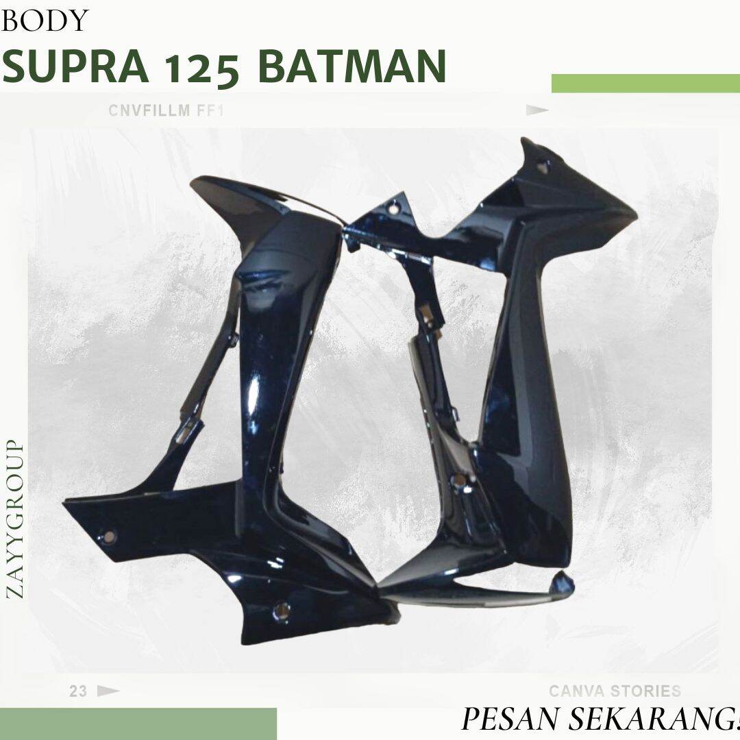 sayap lengkap Honda Supra x 125 new Batman 2007-2013 hitam | Lazada ...