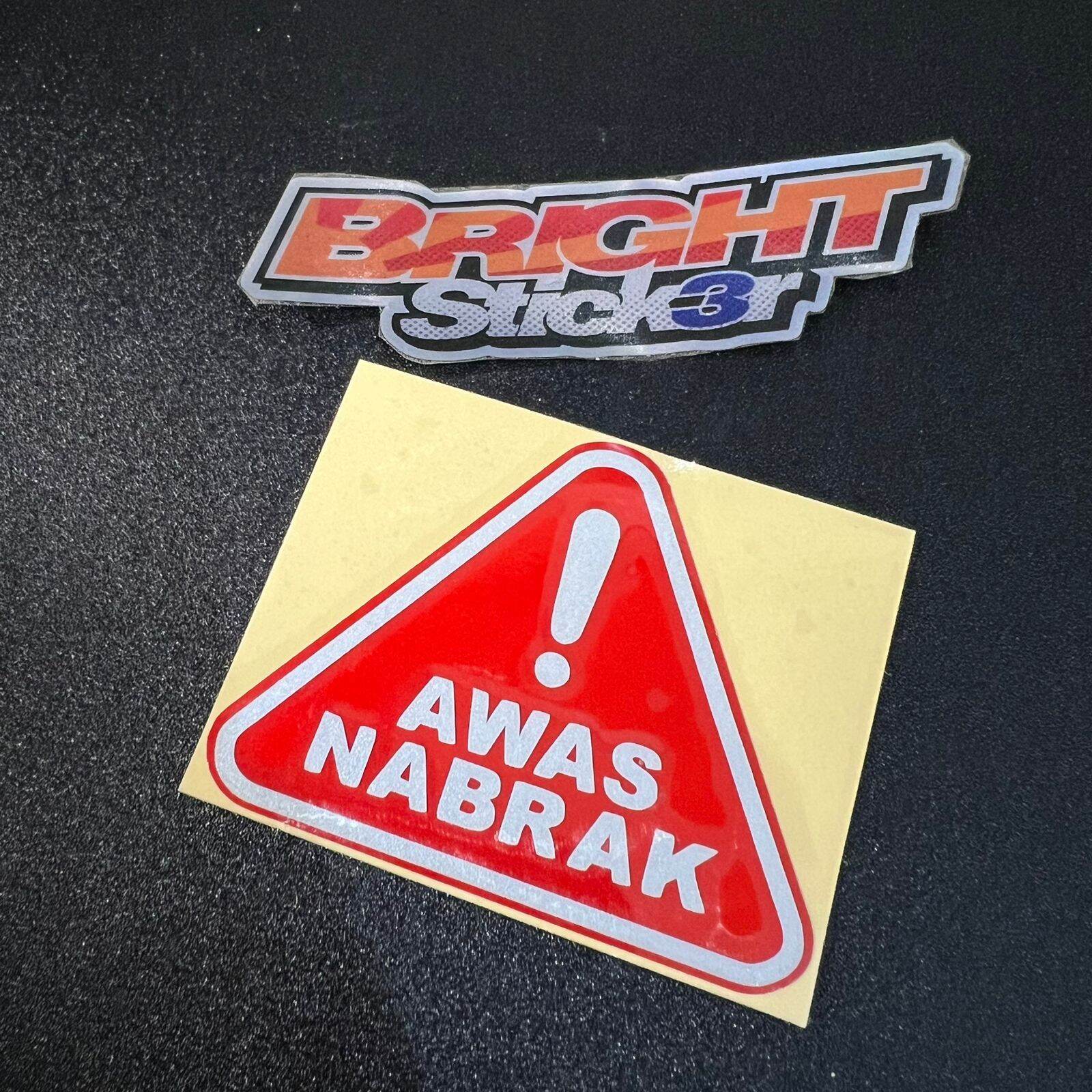 Sticker AWAS NABRAK Stiker JAGA JARAK cutting | Lazada Indonesia