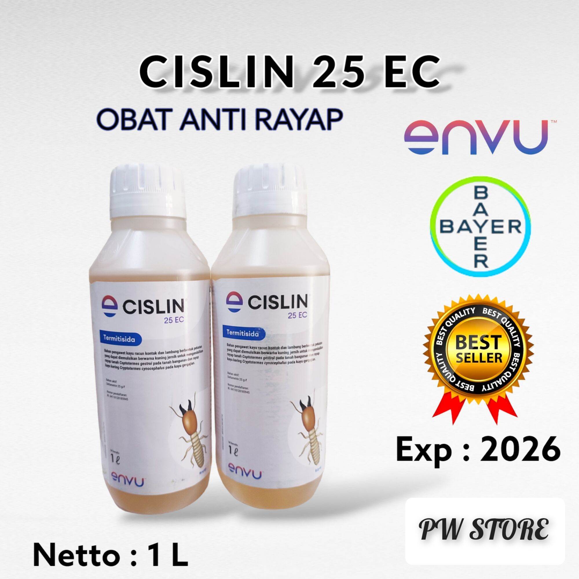 Cislin 25 EC 1 Liter Obat Racun Anti Rayap Bayer Original 2026 | Lazada ...