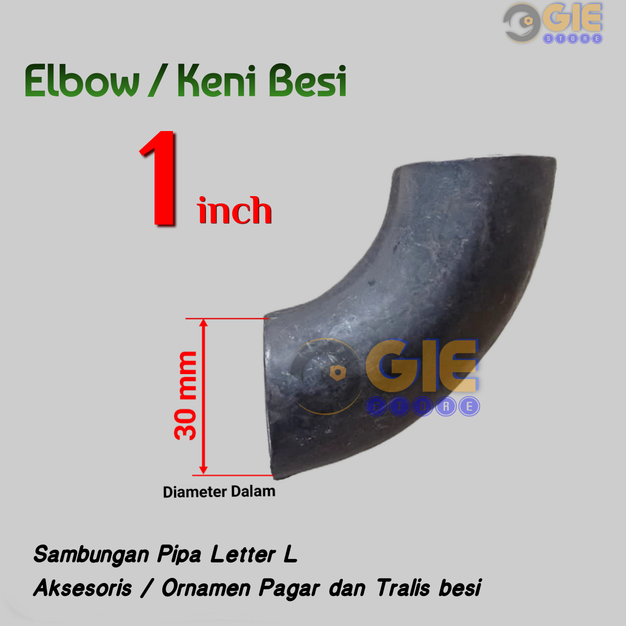 Elbow Keni Elbo Pipa 1 inch in Aksesoris Pagar dan Tralis besi | Lazada ...