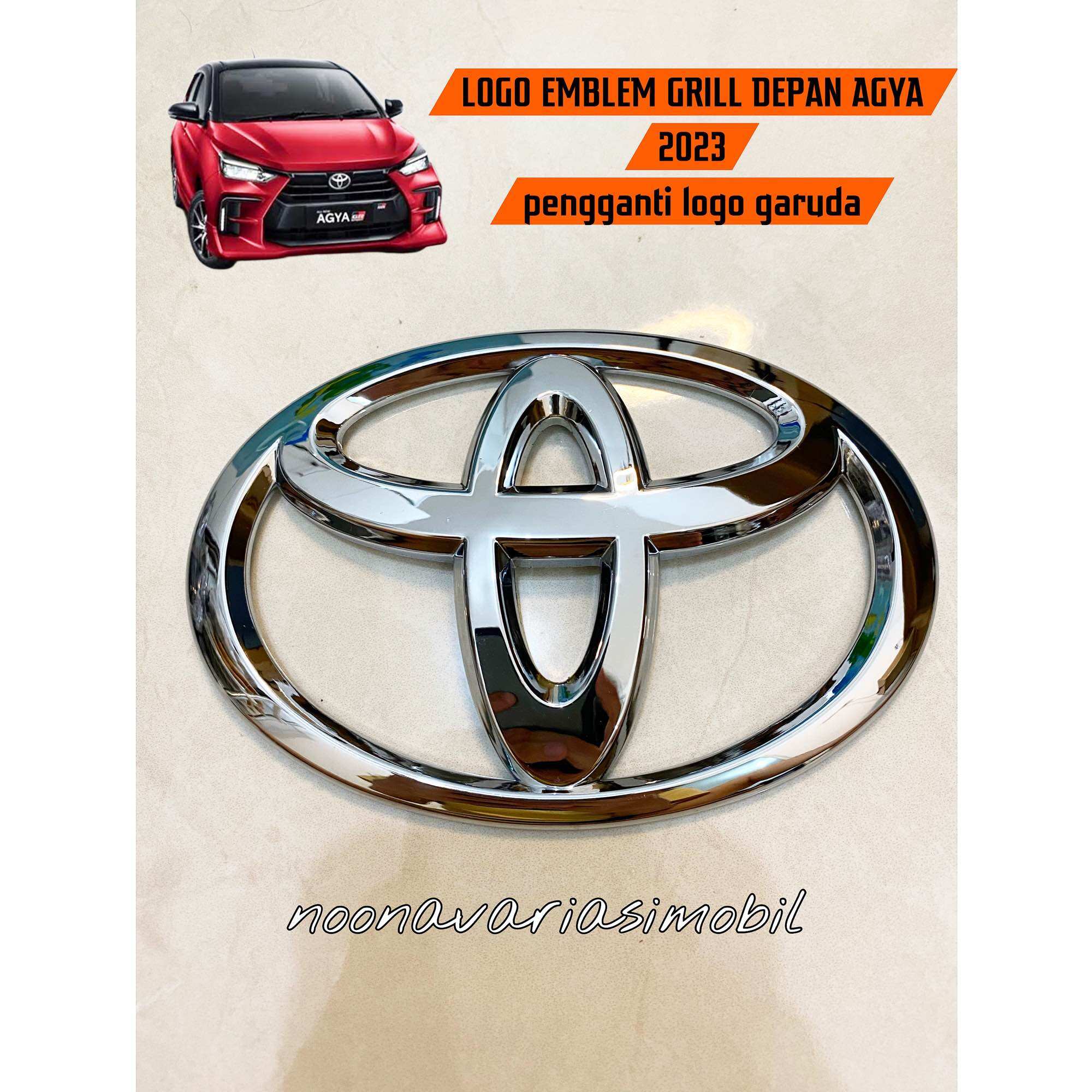 Logo Emblem Grill depan toyota agya 2023 pengganti logo garuda | Lazada ...