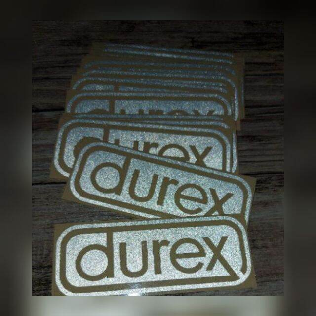 1 PCS STICKER CUTTING DUREX REFLECTIVE MEMANTULKAN CAHAYA UKURAN 15 CM ...