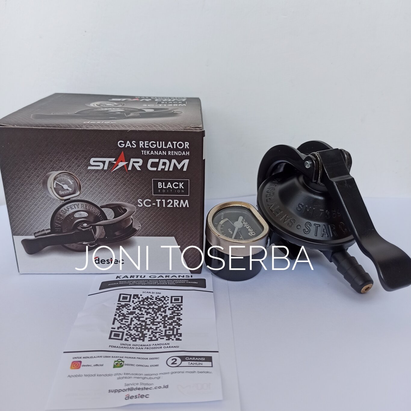 Regulator Kompor Gas LPG Starcam SC T12RM Black Edition Tekanan Rendah ...