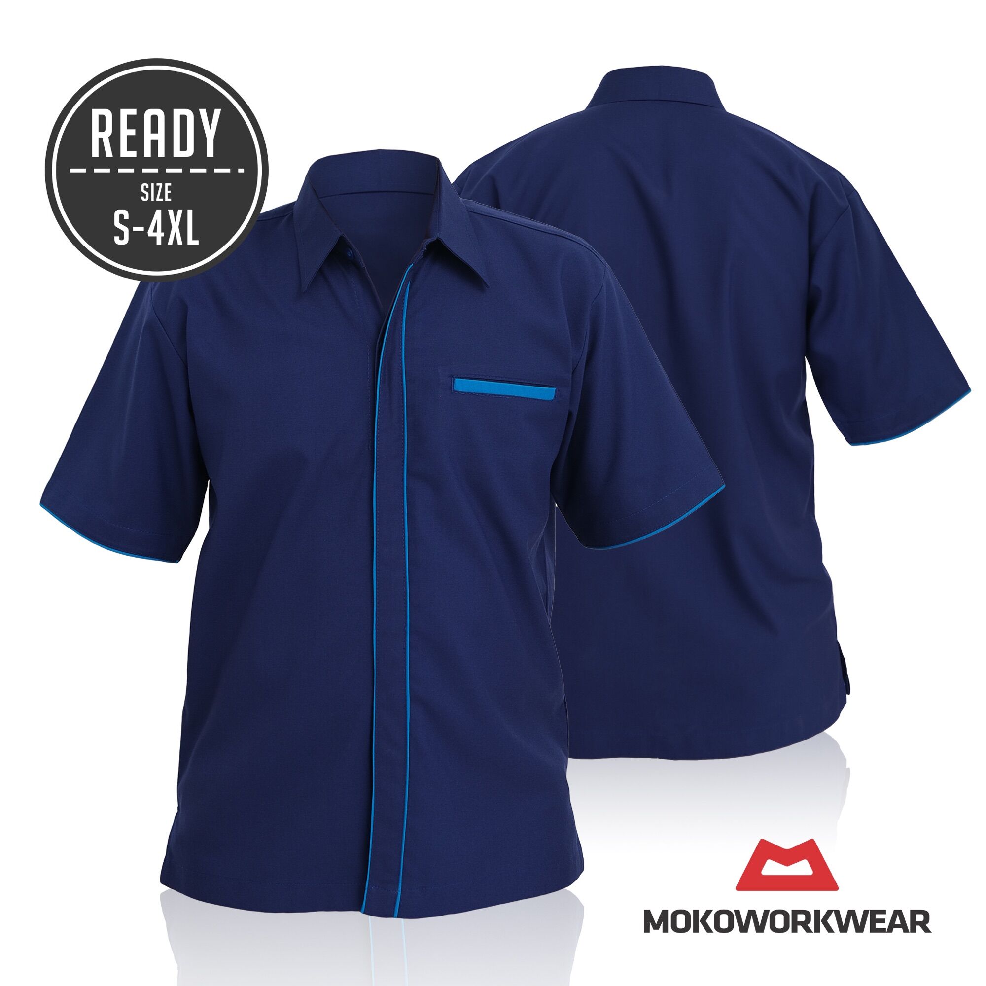 MOKOWORKWEAR KEMEJA SERAGAM KERJA / KEMEJA OFFICE / KEMEJA KERJA ...