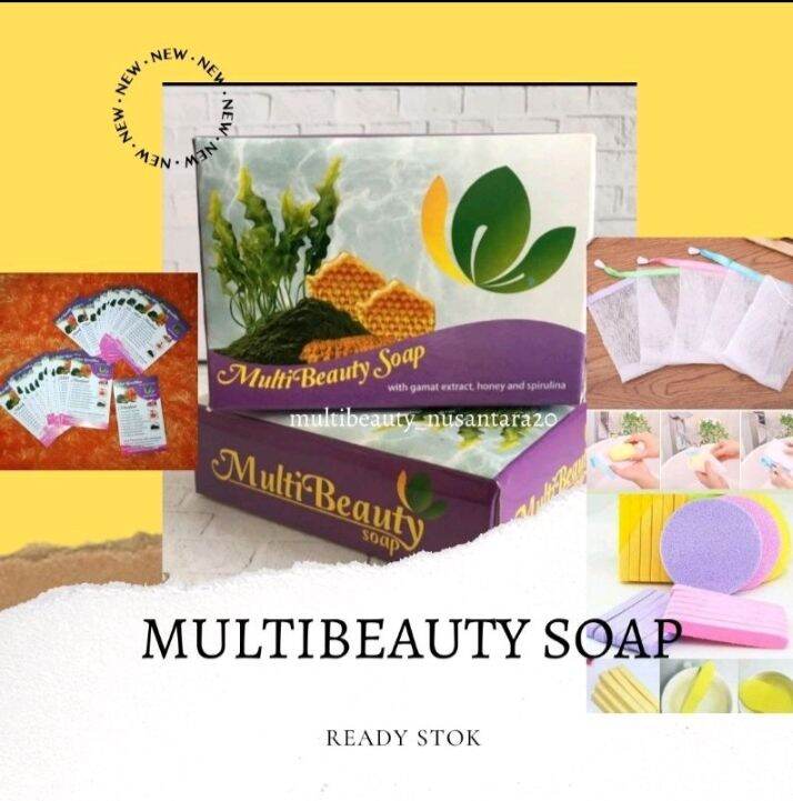 SABUN MULTI BEAUTY SOAP GRATIS JARING / SPONG ORIGINAL SABUN MULTI ...