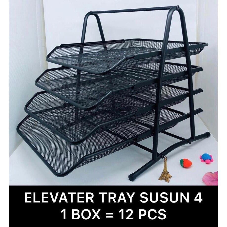 Rak Dokumen/ Rak kertas besi 4 susun | Lazada Indonesia