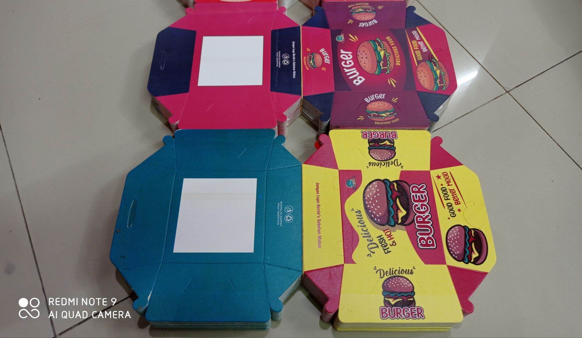 Box Burger 10x10x8 cm isi 100 pcs / Dus Burger / Box Burger / Kemasan ...