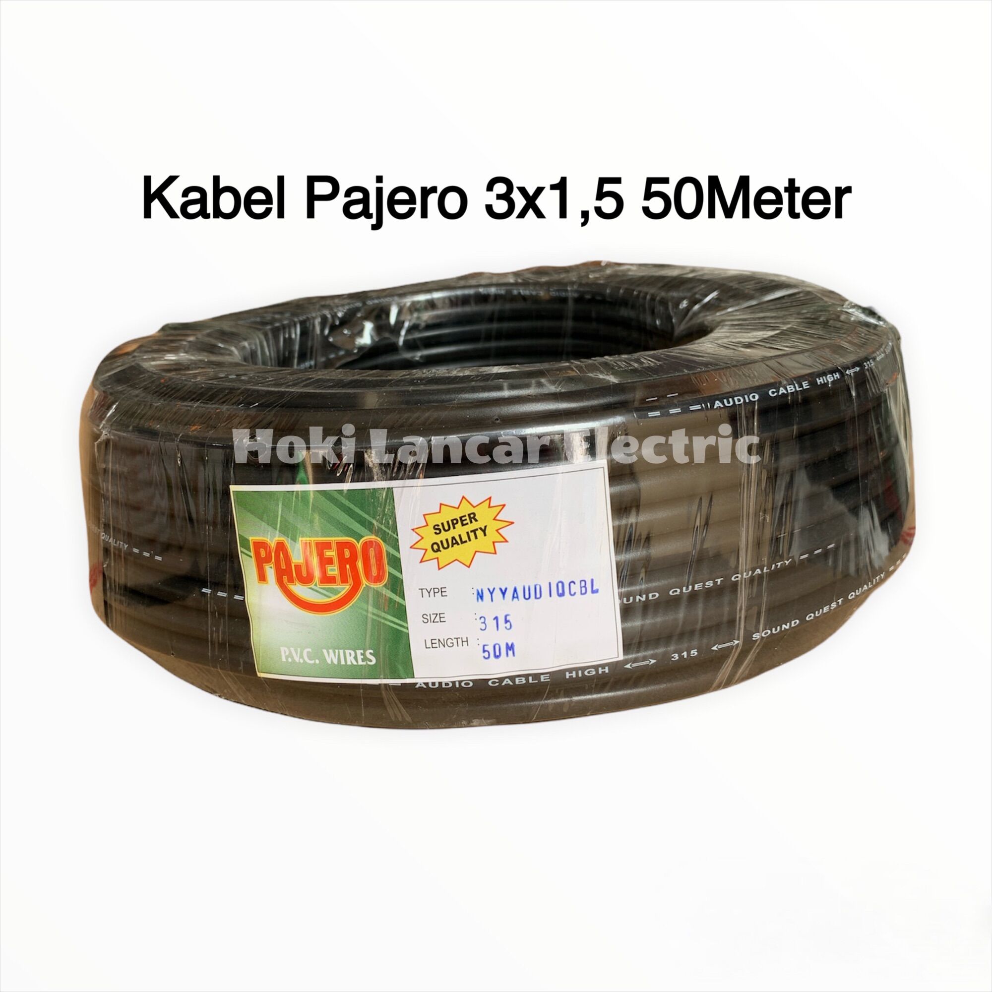 Pajero 3x1,5 50 Meter Kabel Listrik / Audio / Pompa / Las isi Serabut ...