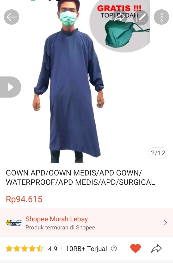 GOWN APD-GOWN MEDIS-APD GOWN-WATERPROOF-APD-SURGICAL GOWN MEDIS ...