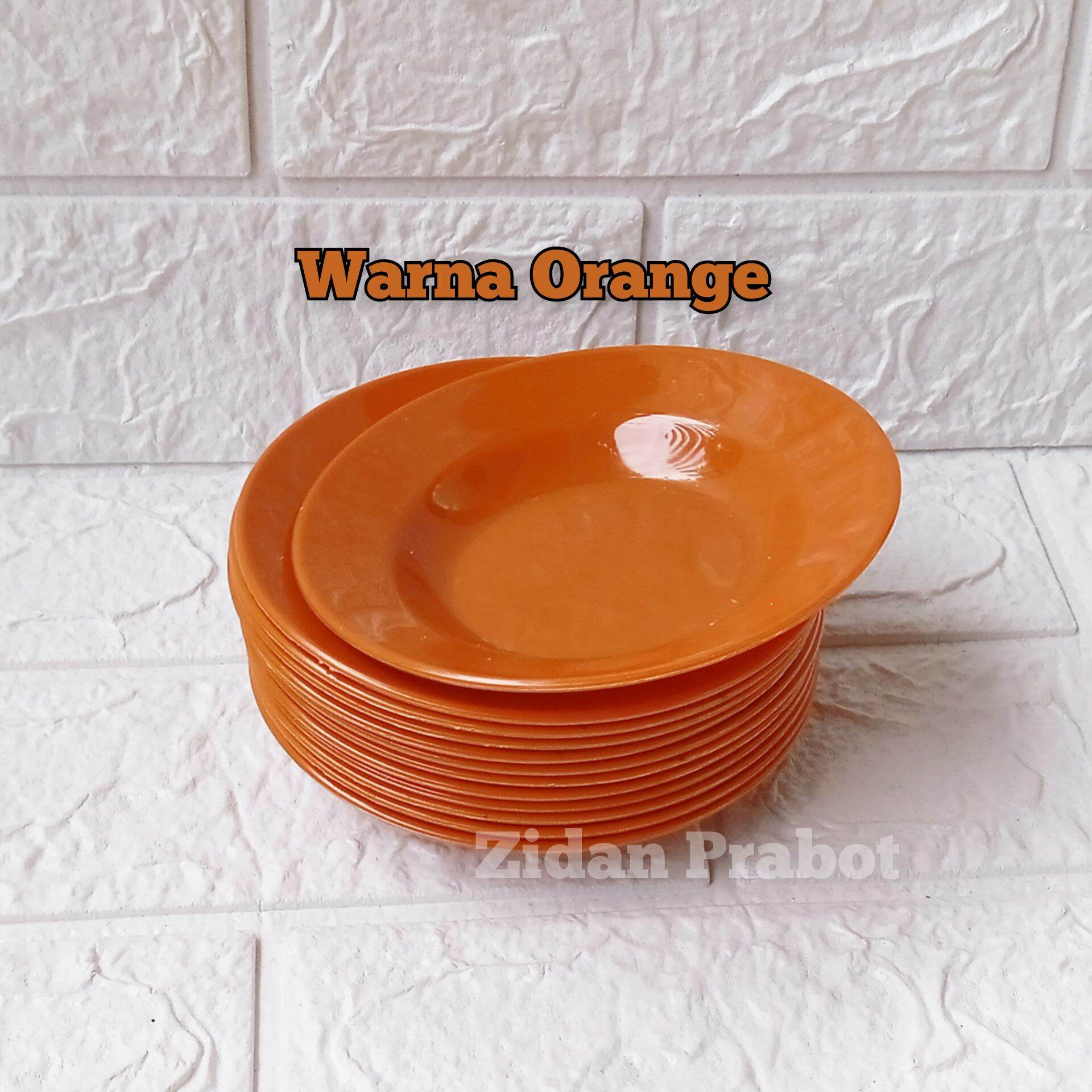 GROSIR Pisin / Piring Kecil Semi Melamin Ukuran 5 Inchi Warna Merah dan ...