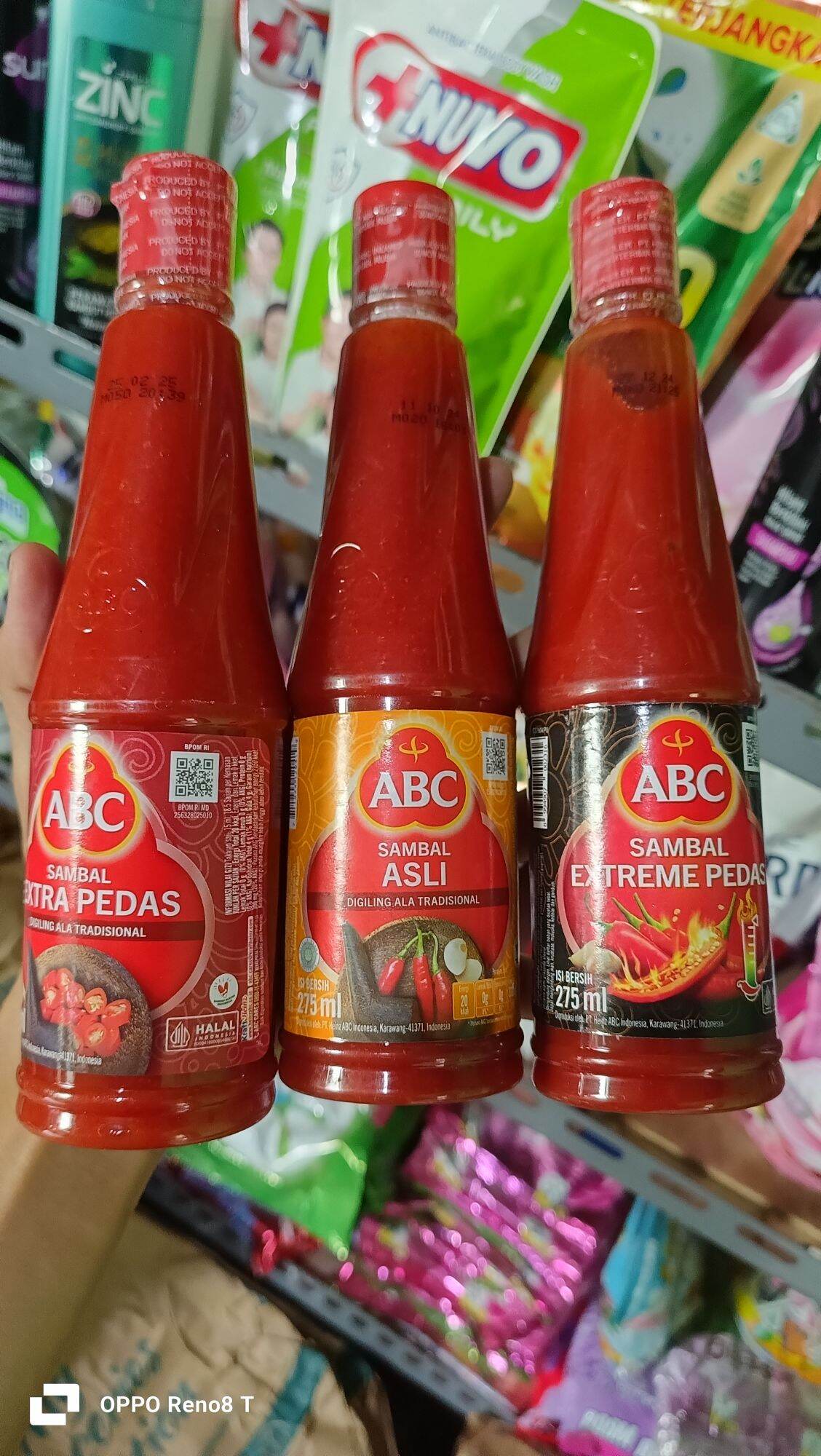 Saos ABC Sambal Extra Pedas, Sambal Asli dan Sambal Extreme , Saos ...
