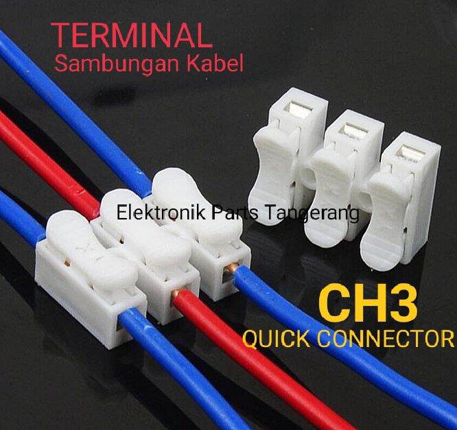 QUICK CONNECT CH3 TERMINAL KABEL TERMINAL SAMBUNGAN KABEL QUICK CONNECTOR CABLE KONEKTOR KABEL 3 ...