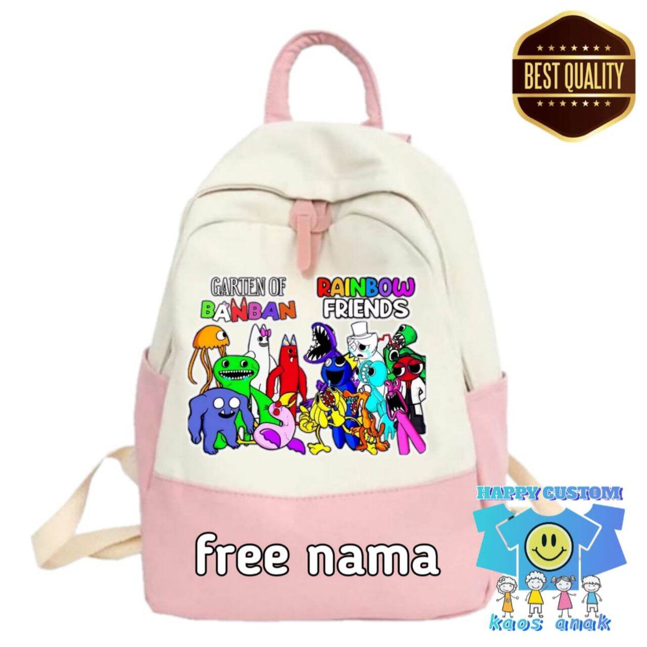 tas ransel Anak Gambar animasi Garten of BanBan X Rainbow Friends plus ...