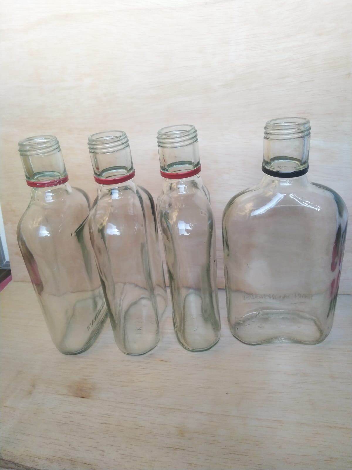 botol kaca gepeng 350ml / botol bekas vodka/ botol kaca bekas mansion ...