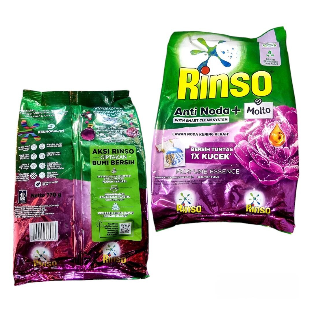 Rinso Detergent Bubuk Anti Noda+Molto Ungu 770gr | Lazada Indonesia