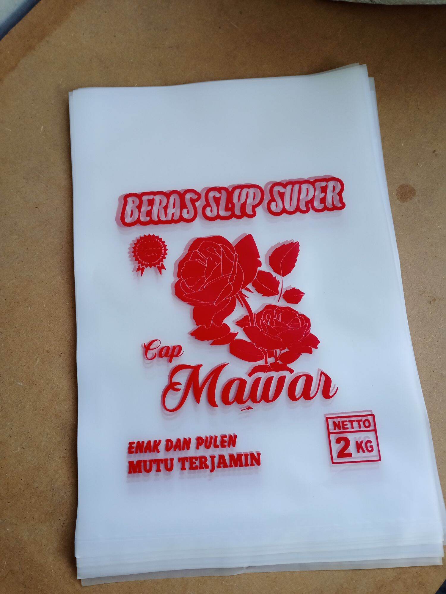 plastik beras 2 kg cap mawar ( isi 100 lembar ) | Lazada Indonesia