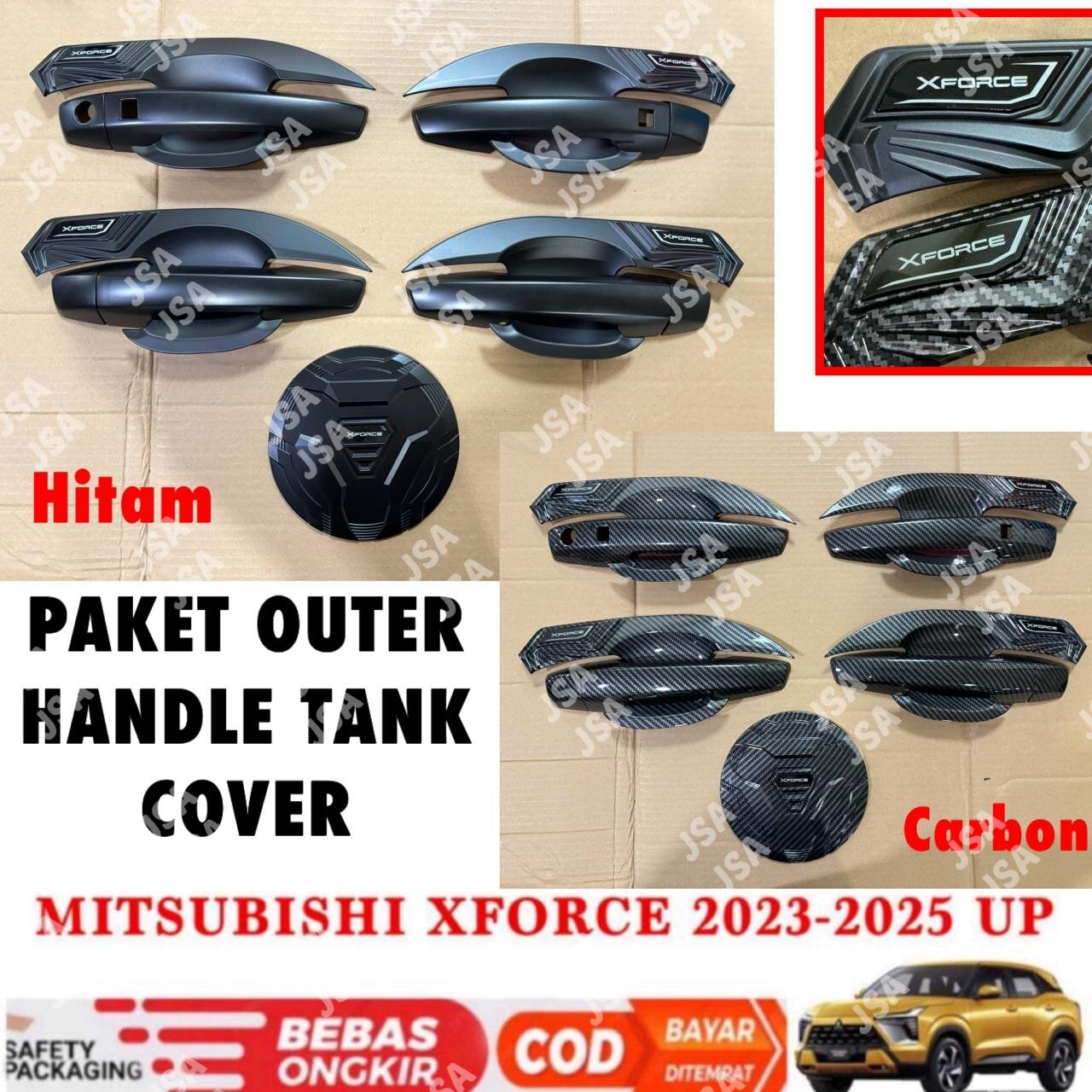 Paket Outer Handle Tank Cover Xforce X Force 2023 2024 2025 2026 Hitam ...