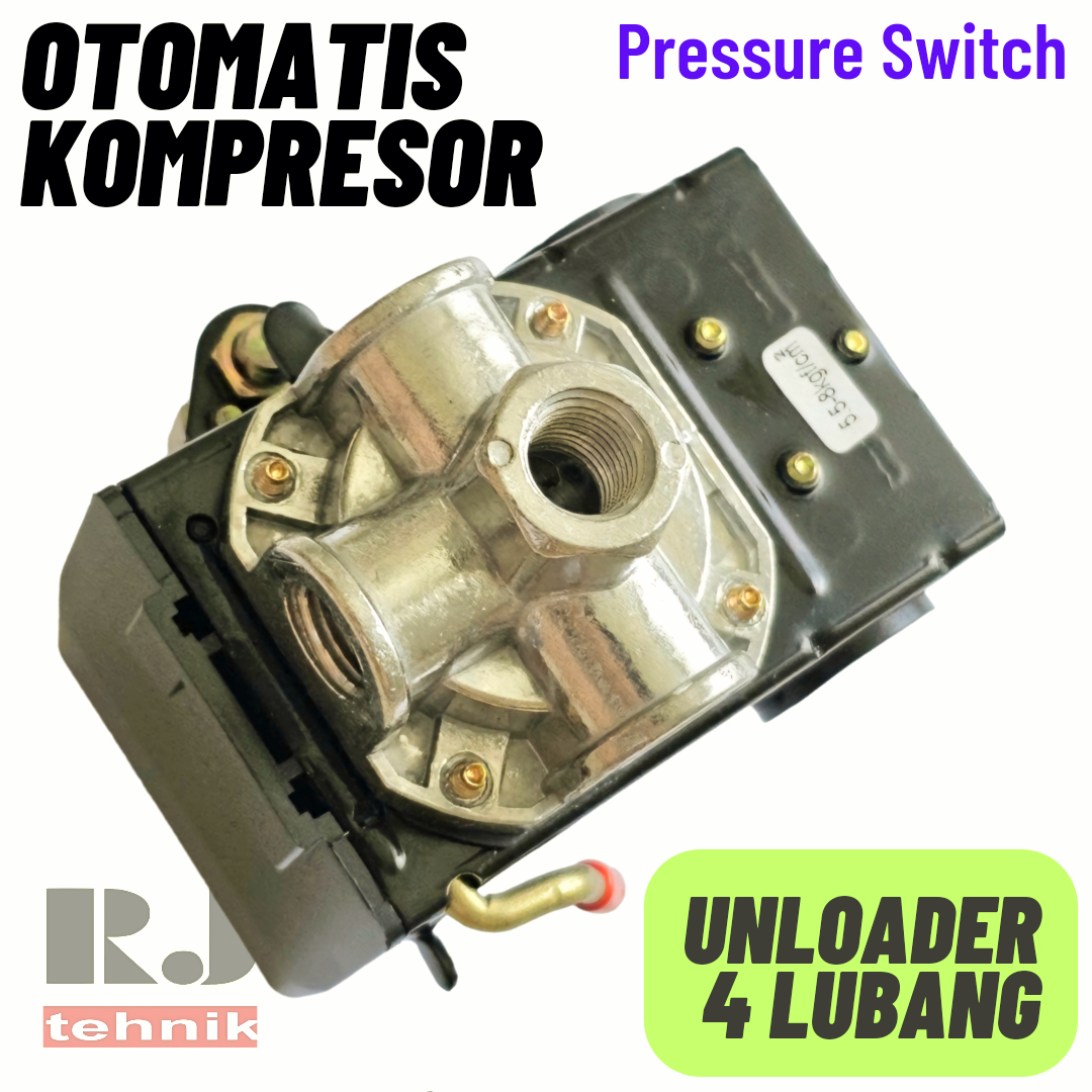 Otomatis Pressure Switch Kompresor Angin Unloader 4 Lubang Way | Lazada ...