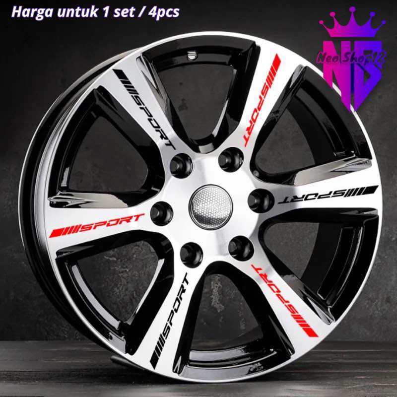1 set/4pcs Stiker Sport Velg Mobil Universal | Lazada Indonesia