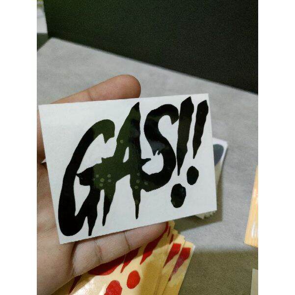Stiker gas 12 x 9cm cutting stiker motor setiker sticker variasi stiker ...