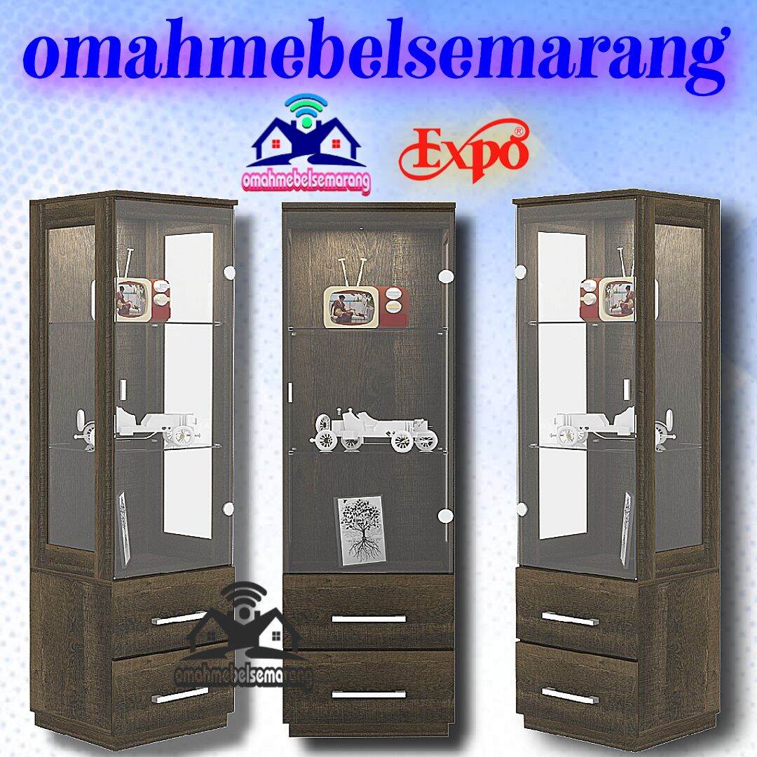 Lemari Hias kaca EXPO DC1502 Display Cabinet minimalis modern | Lazada ...
