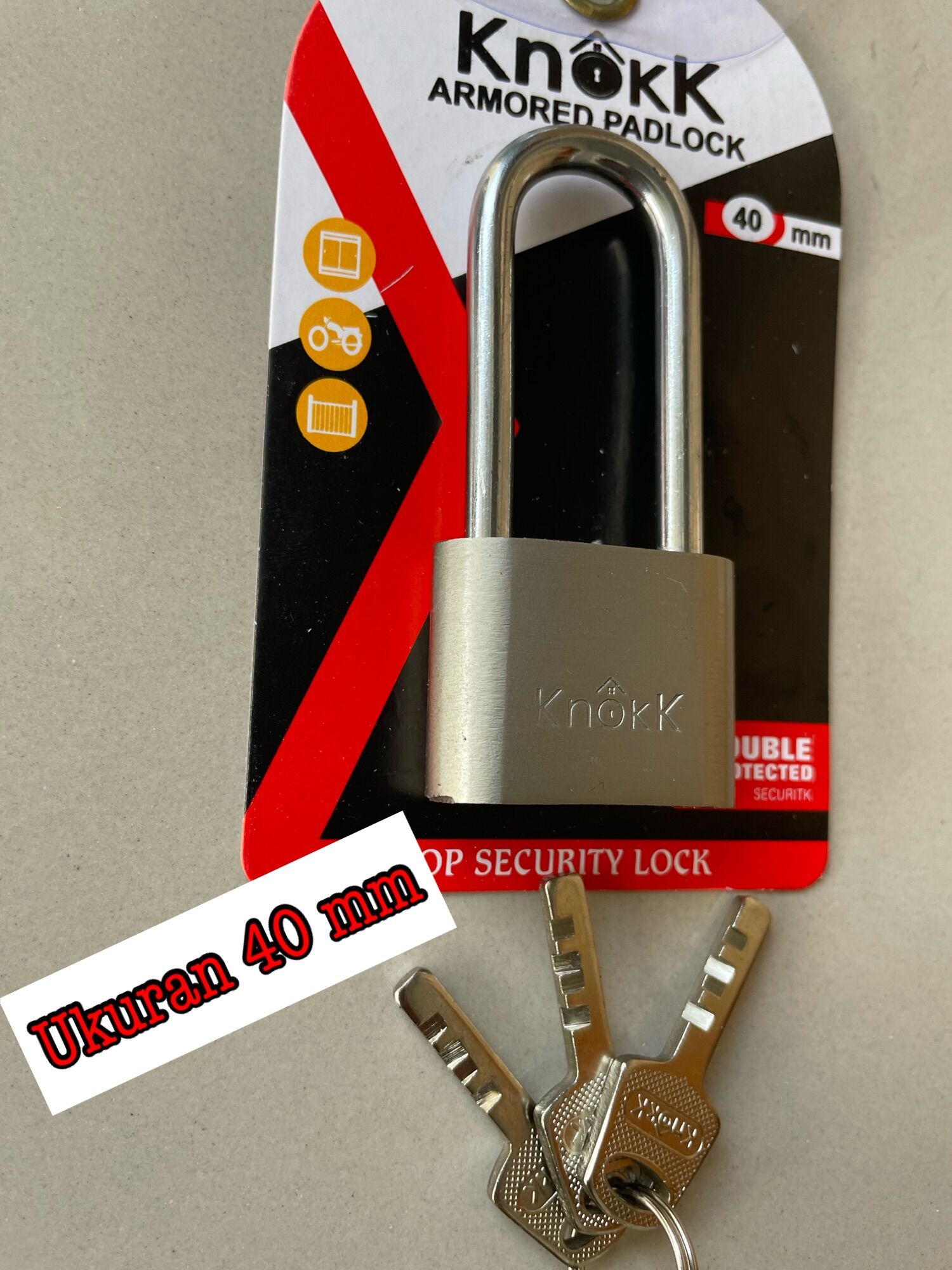 Gembok UK 40 mm/gembok 40 mm panjang gembok motor /gembok kunci gerbang /gembok pagar solid ...
