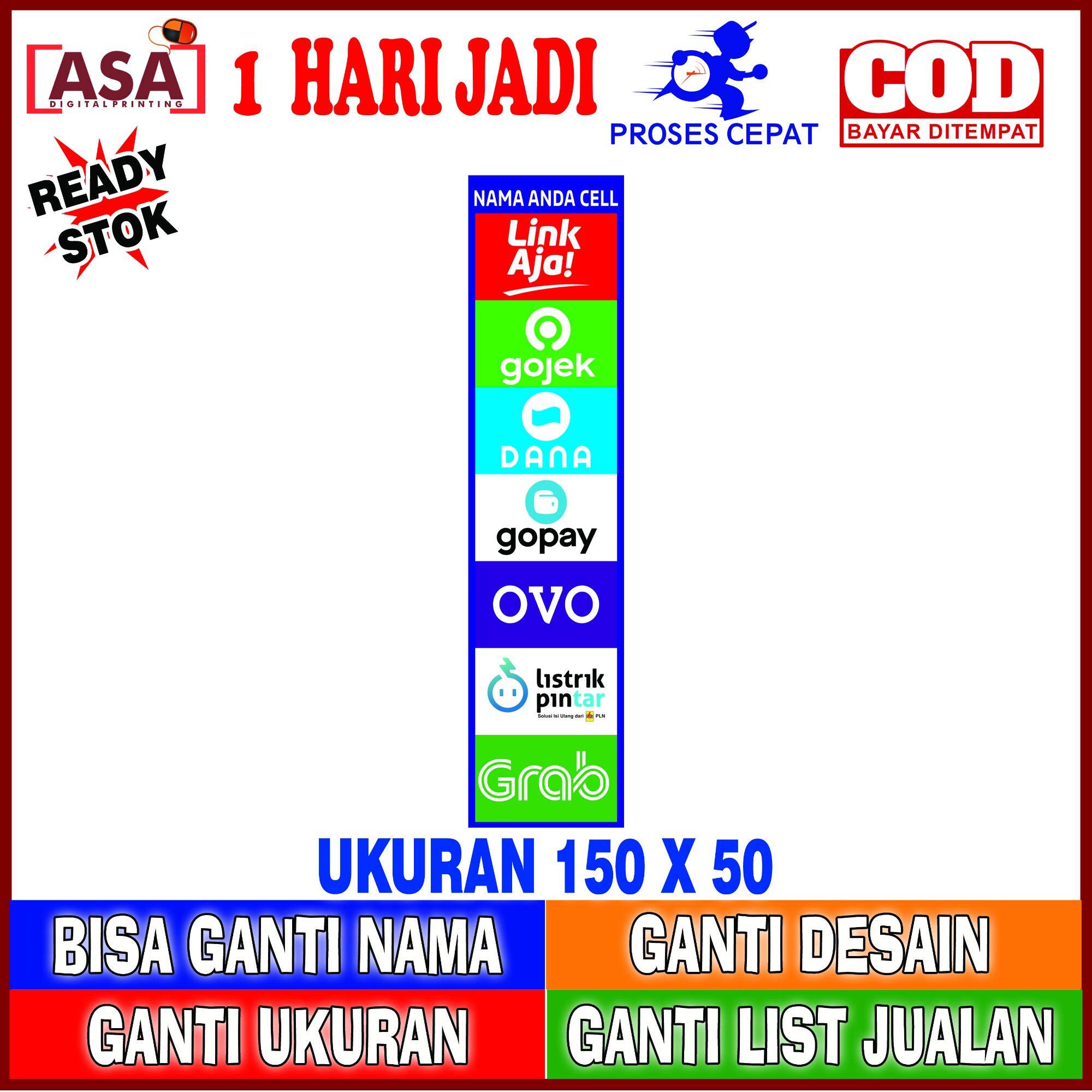 (TERMURAH) SPANDUK BANNER KONTER TERMURAH PAKET HEMAT. Ukuran 150 X 50 ...