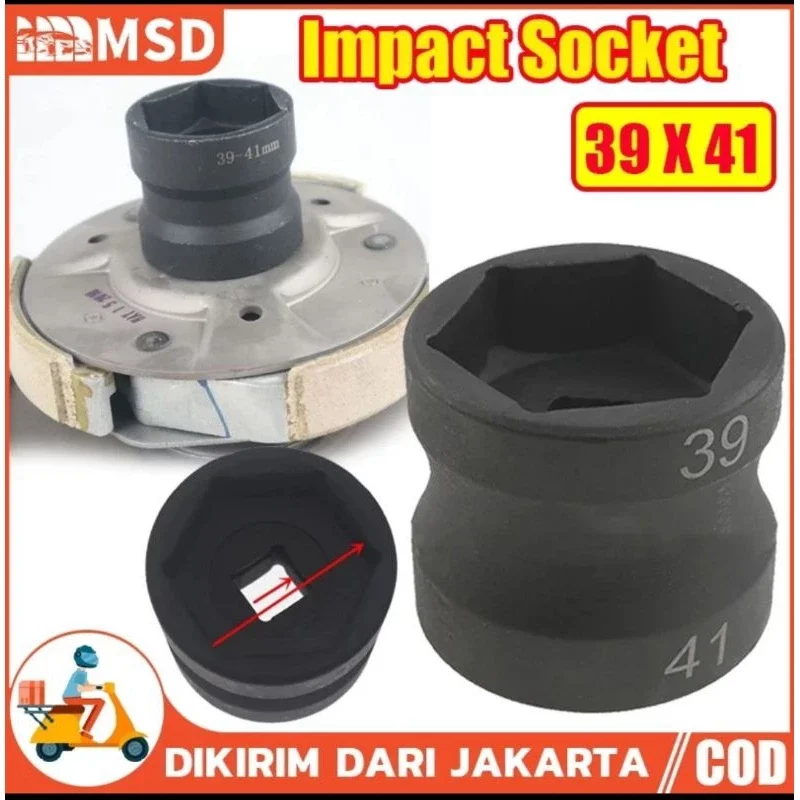 Mata Kunci Sok Coupling 39×41mm CVT Double Head Socket sok kunci mur kopling Impact | Lazada ...