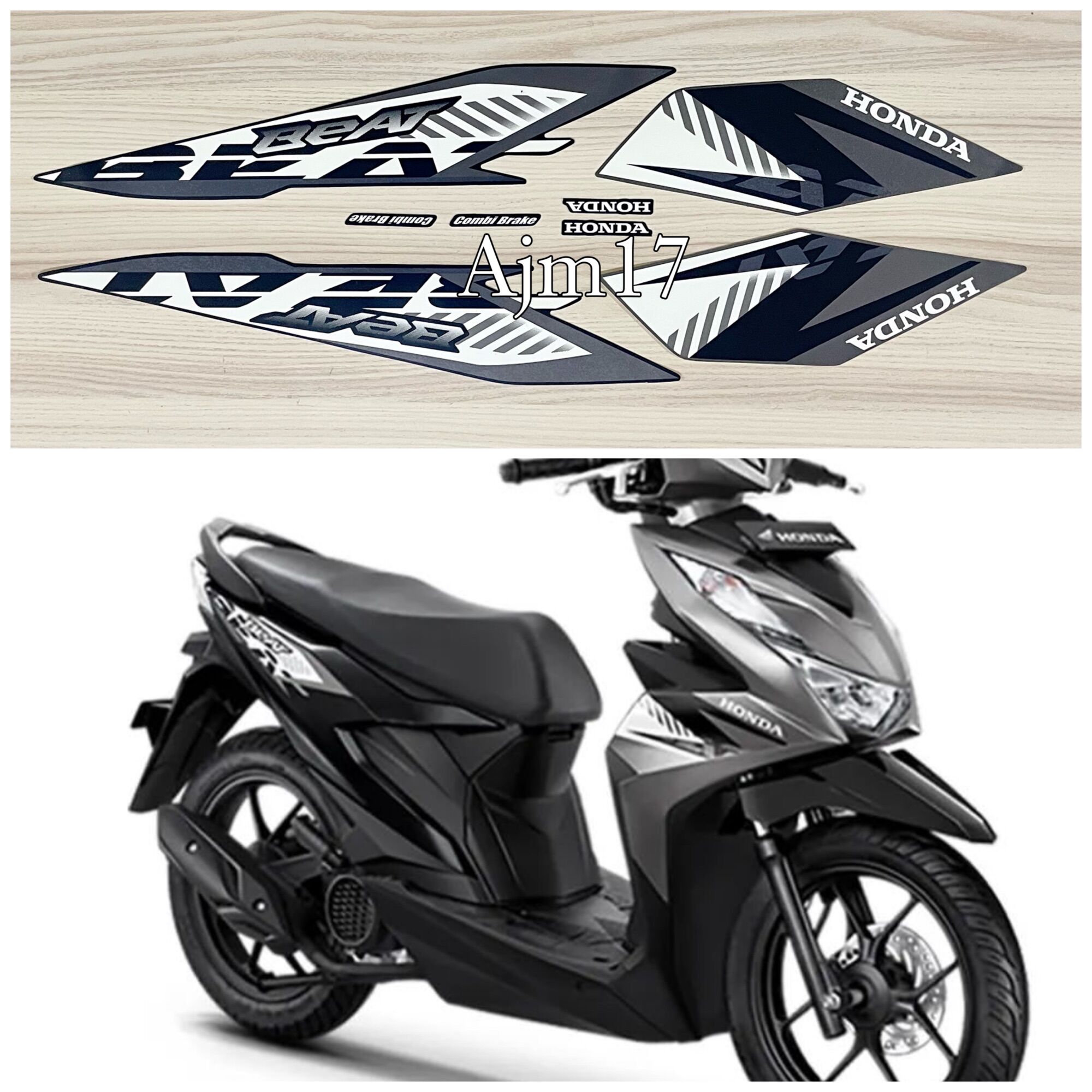 STIKER STRIPING BEAT 2023 CBS ABU JAZZ SILVER BLACK | Lazada Indonesia
