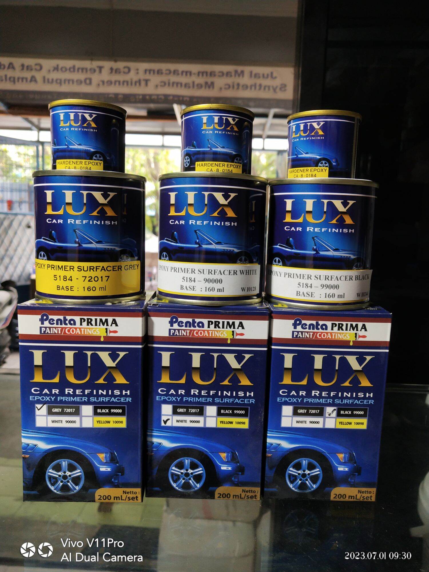 CAT EPOXY LUX CAR REFINISH EPOXY PRIMER SURFACER GREY,BLACK DAN WHITE ...